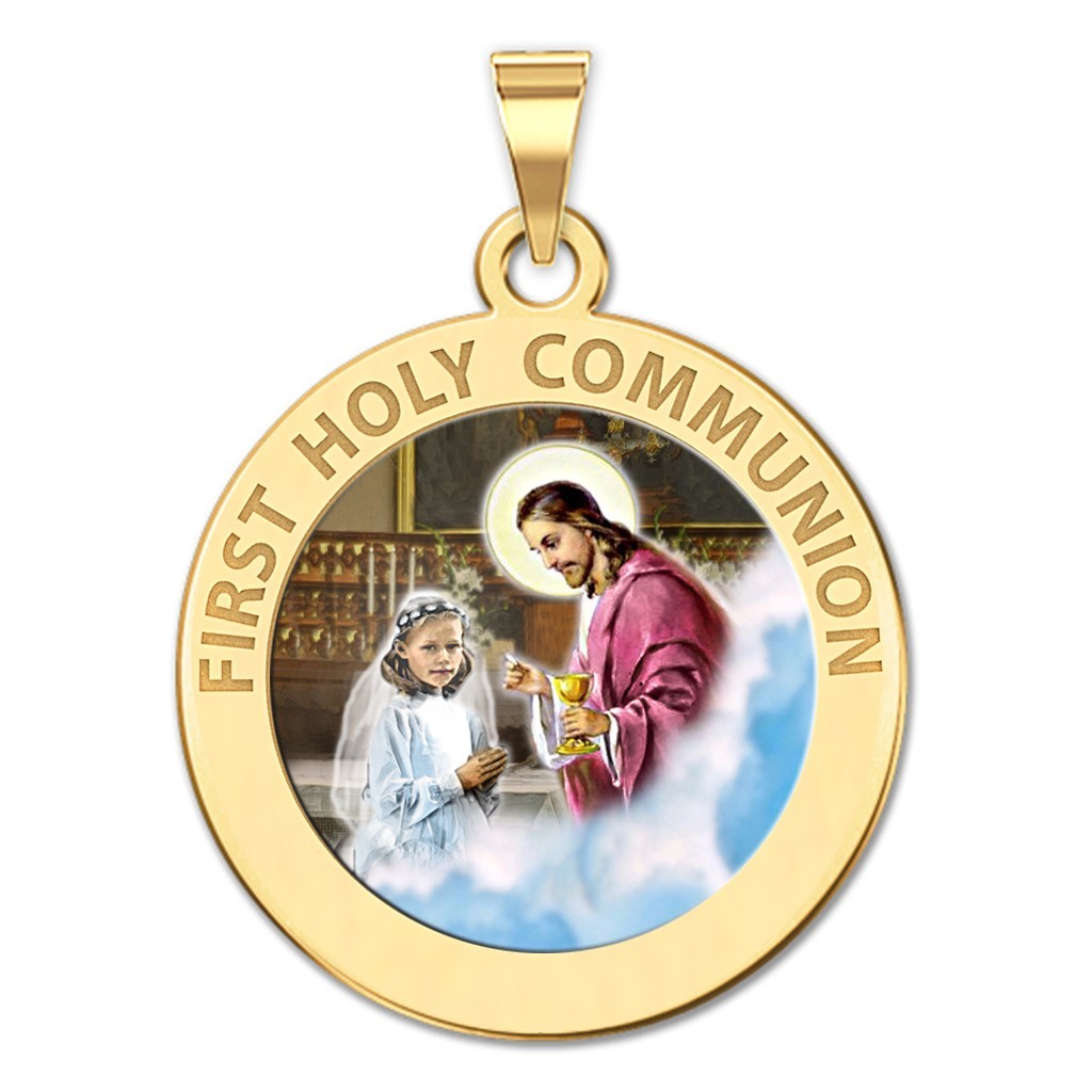 First Holy Communion Medal (for a Girl) "Color"