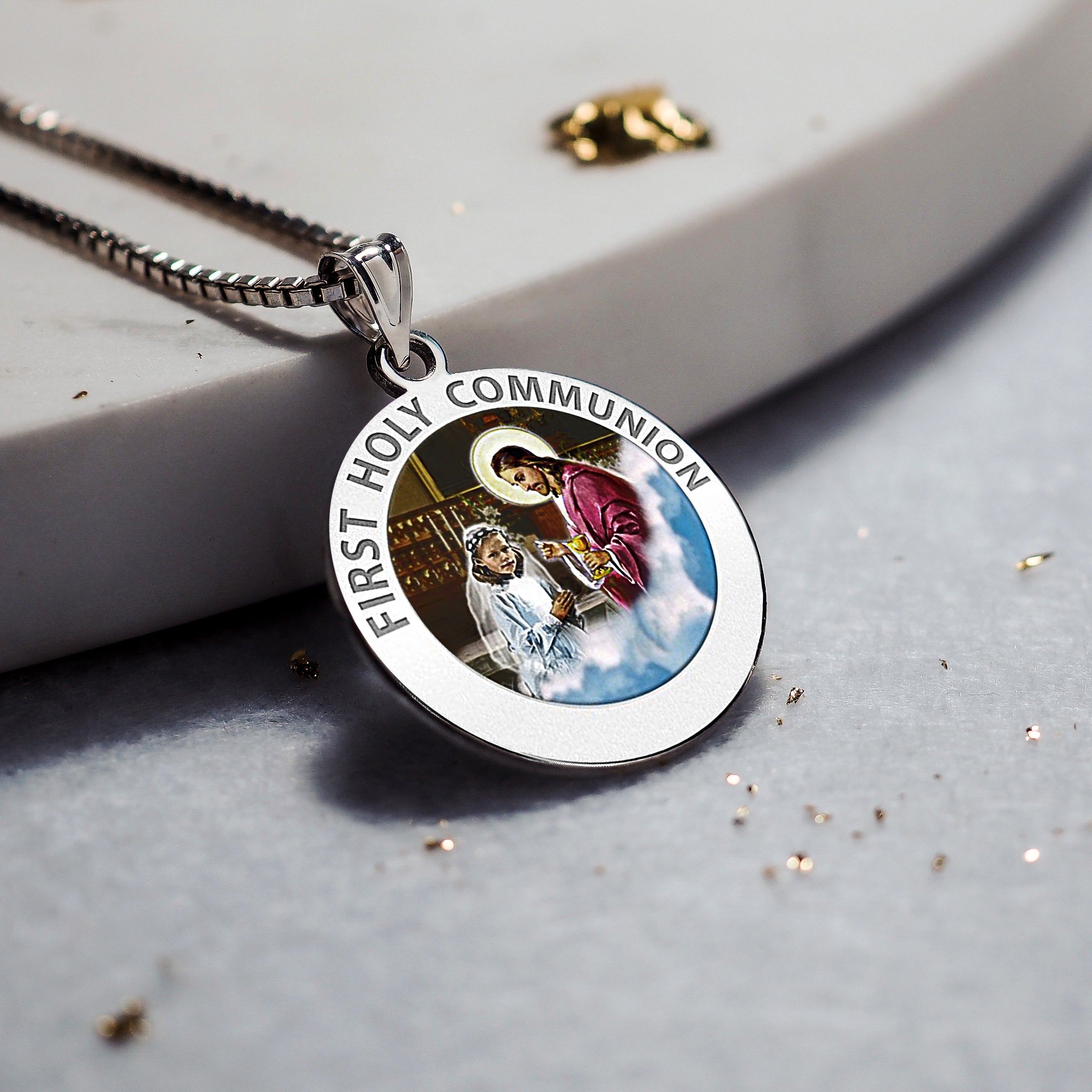 First Holy Communion Medal (for a Girl) "Color"