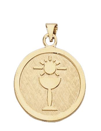14K Gold First Holy Communion Medal