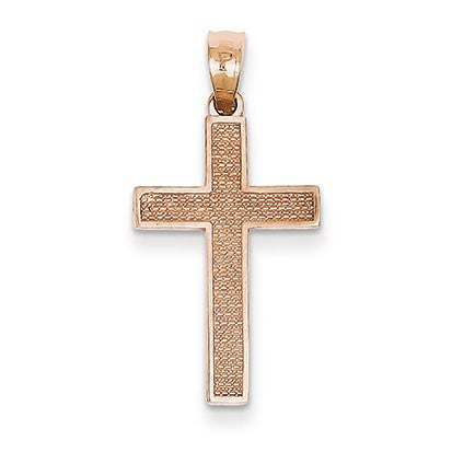 14K Rose Gold Cross Pendant