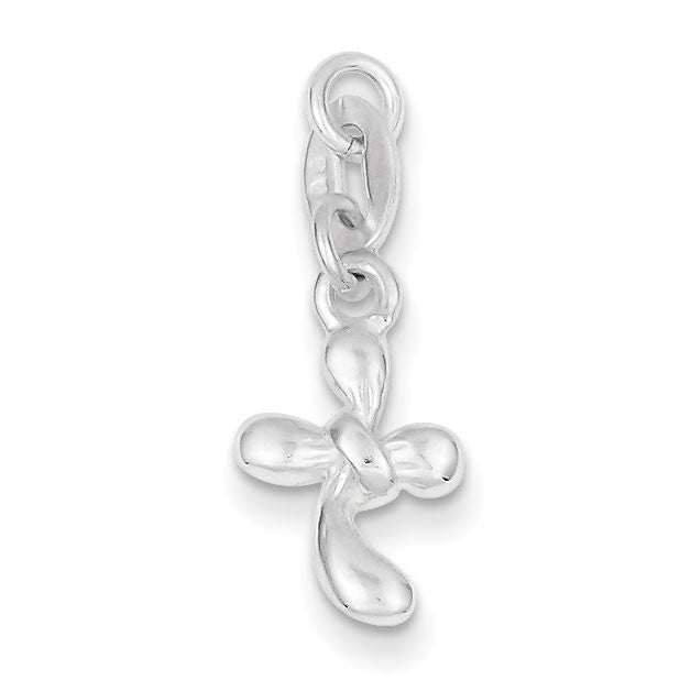 Sterling Silver Freeform Cross Charm