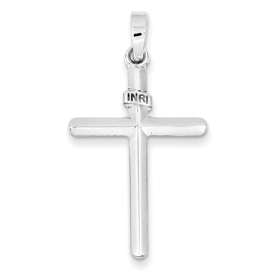 Sterling Silver Polished INRI Cross Pendant
