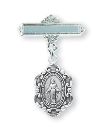 Sterling Silver Baby Miractulous Medal